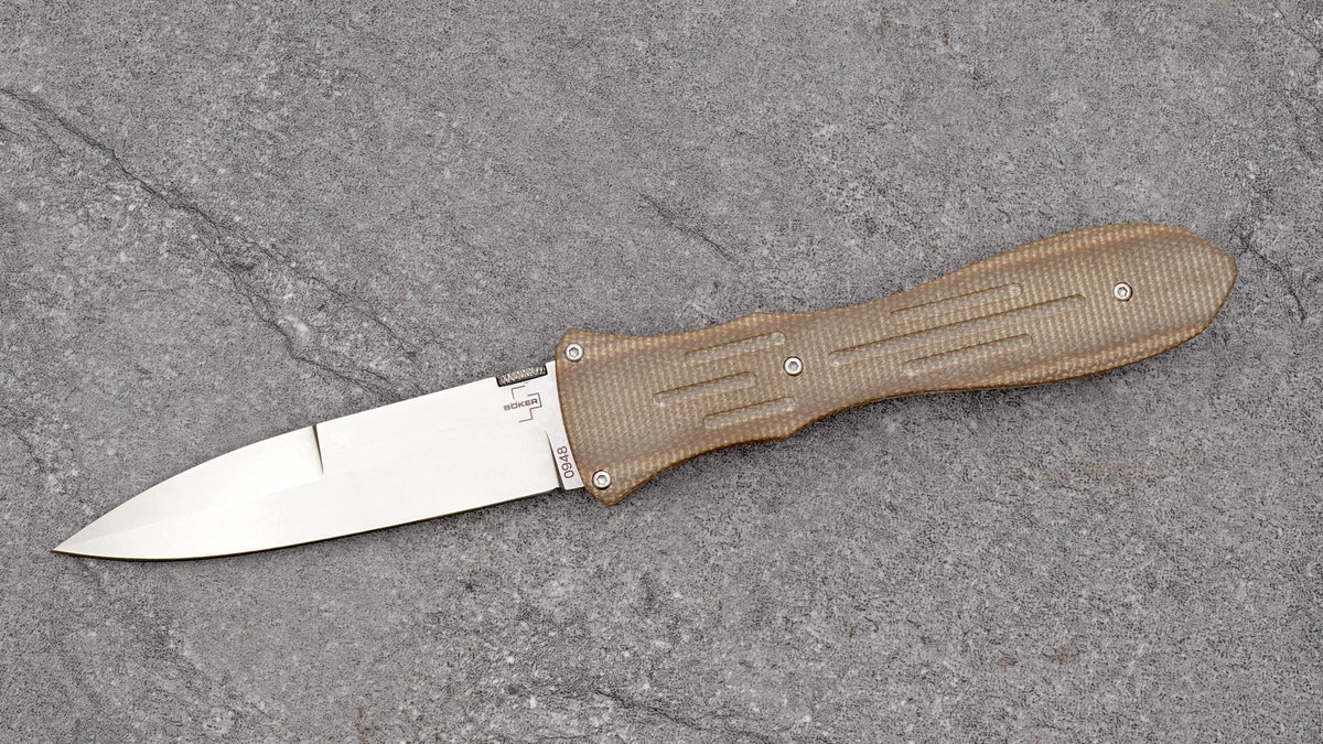 Boker Plus Atropos Spear Point Folder, Tan Micarta Handle 01BO913 ...