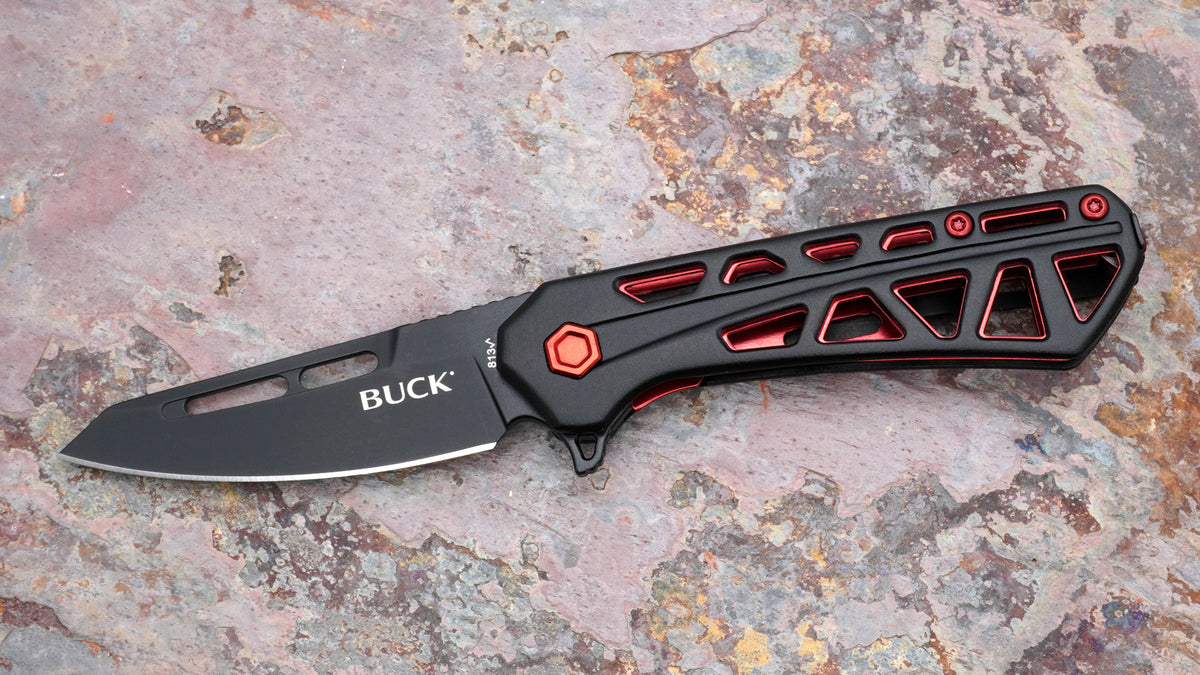 Mini Trace Ops Flipper, Black and Red 0813BKS – Edgeworks Knife & Supply Co