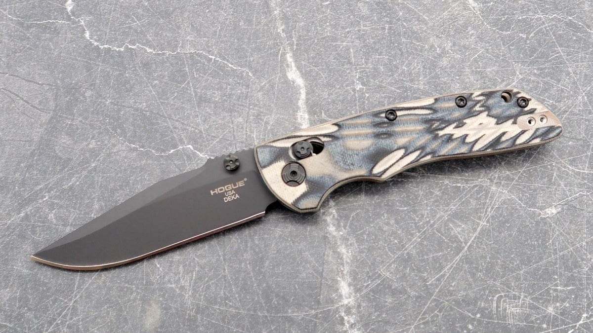 Deka ABLE Pivot Lock, Dark Earth Camo G-10 Handle Black Blade 24277 ...