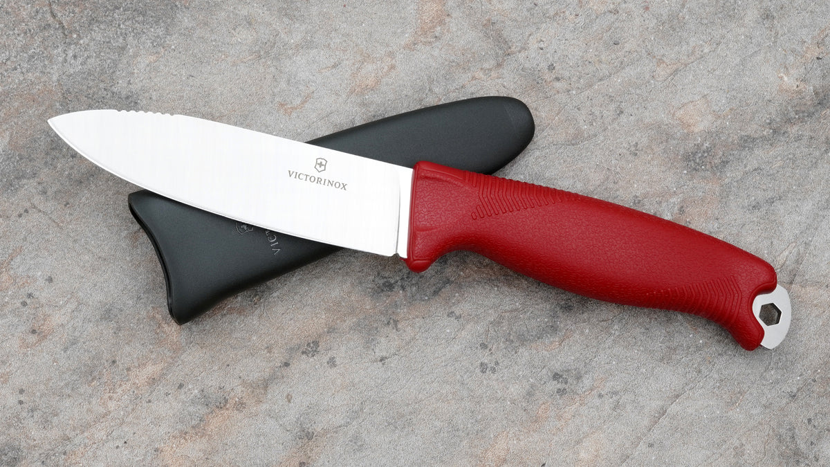 Venture Fixed Blade, Red Handle 3.0902 – Edgeworks Knife & Supply Co