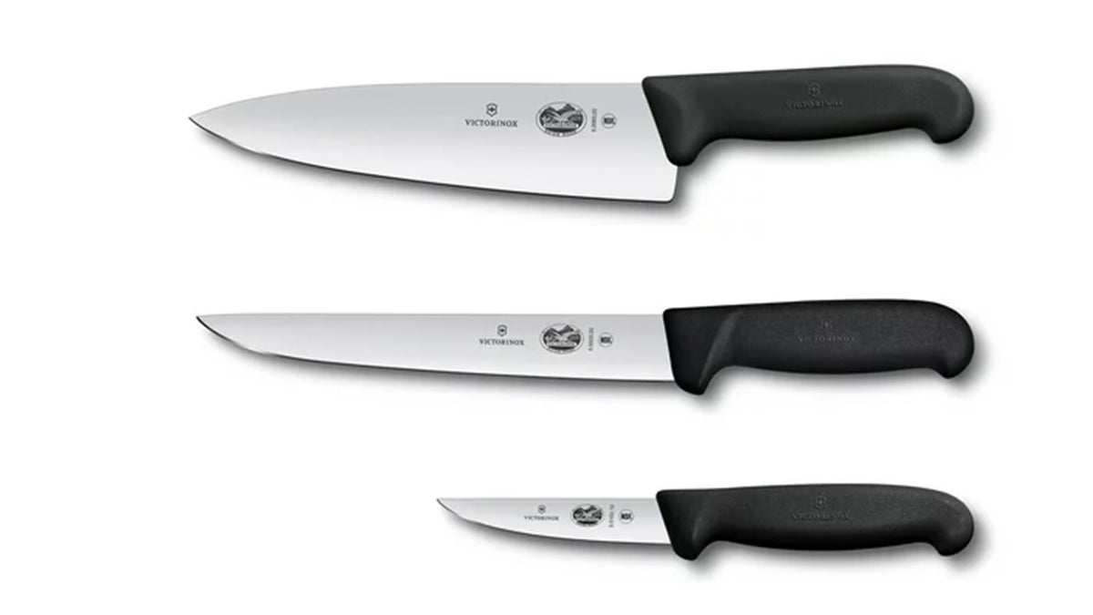 Victorinox 3pc Chef Set, Fibrox Handle with 8" Chef 5.1053.3-X3 ...