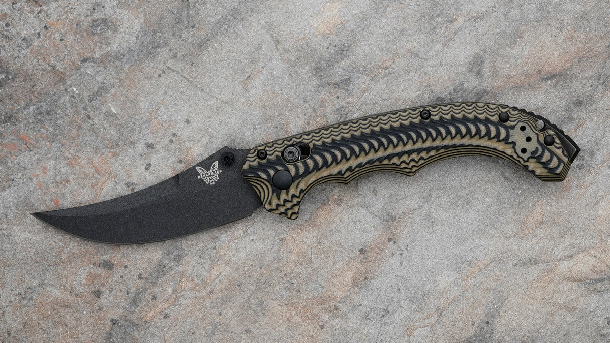 Mini Bedlam Folder, Graphite S90V Blade and Black/Tan/OD G-10 Handle 8 ...