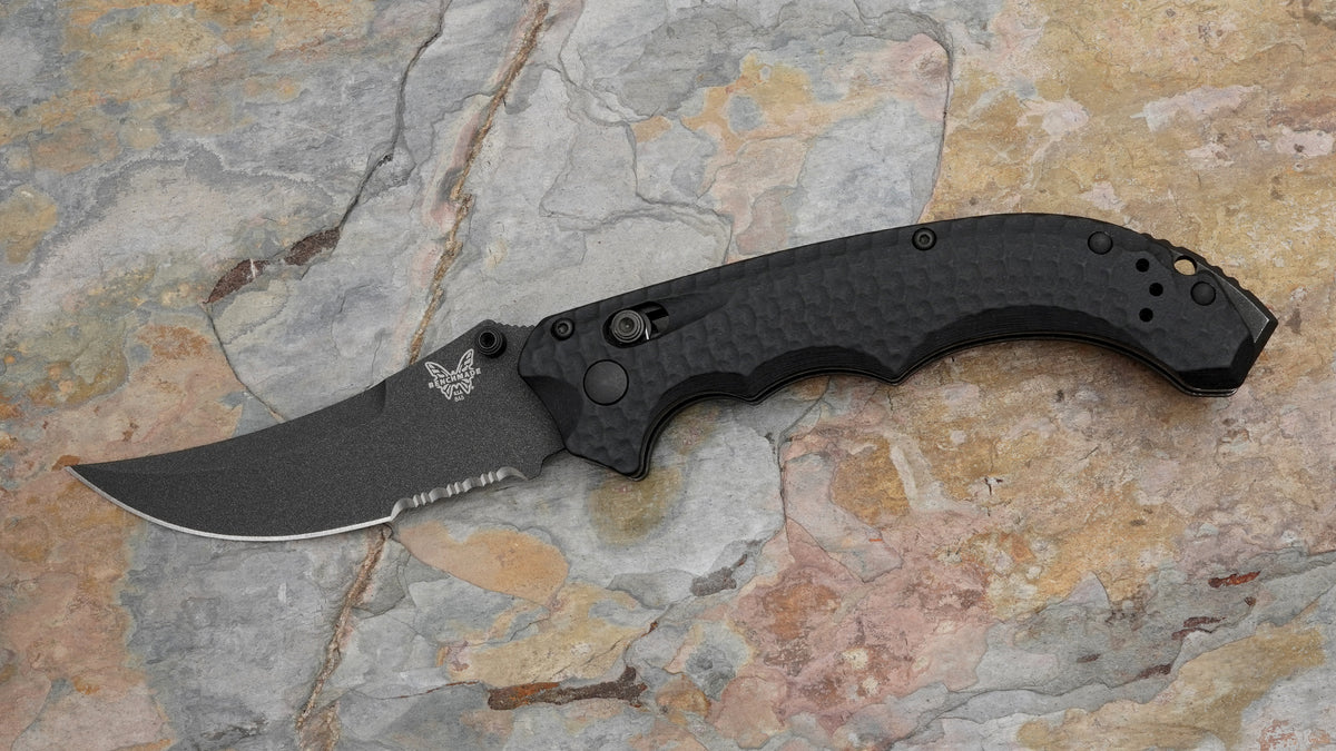 Mini Bedlam Folder, Graphite S90V Combo Edge Blade and Black G-10 Hand ...