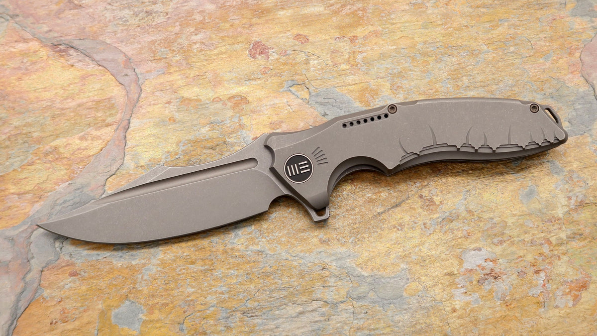 WE Chimera, Stonewash Titanium Handle 814B – Edgeworks Knife & Supply Co