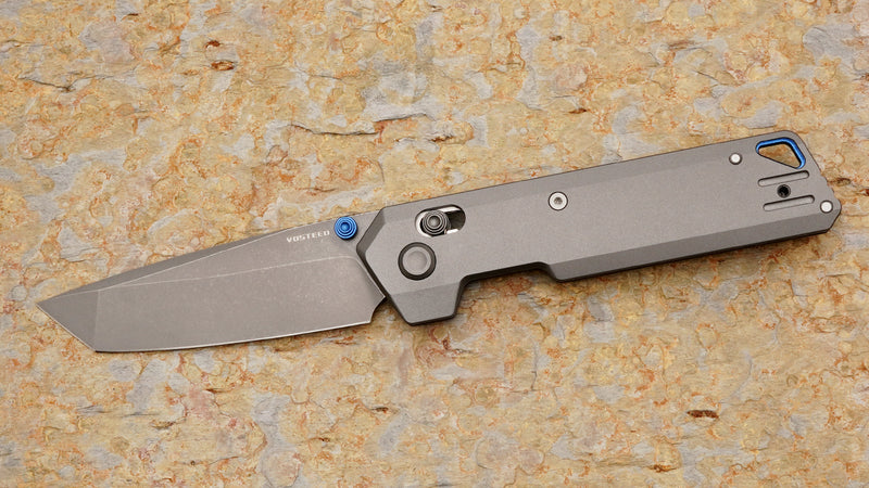 Vosteed Parallel Tanto Crossbar Lock, Grey Blade and Grey Titanium Han ...