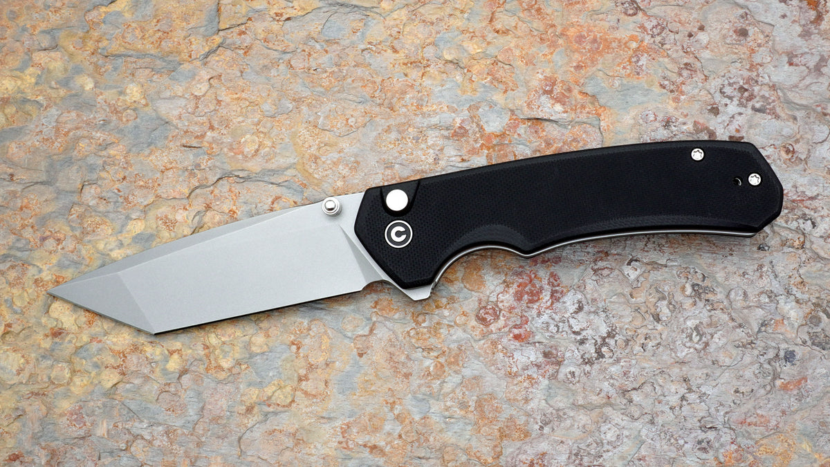 Brazen Tanto Button Lock Flipper, Black G-10 Handle C19059C-1 ...