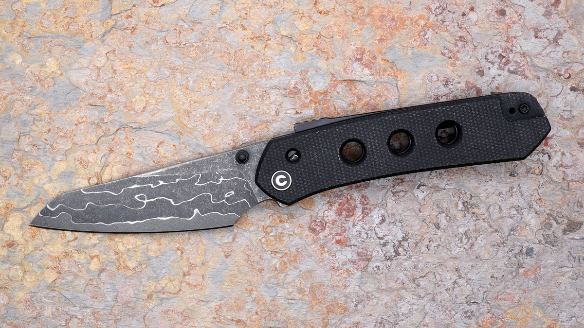Damascus Vision FG Folder, Black Micarta Handle C22036-DS2 – Edgeworks ...