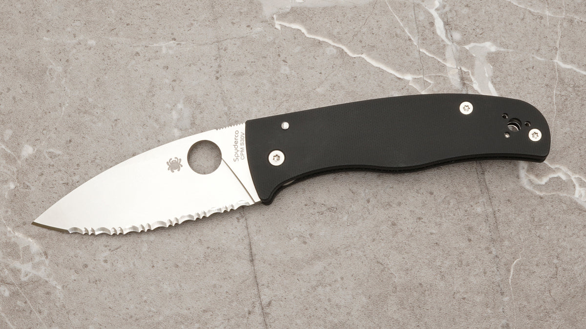 Bodacious Folder, Black G-10 Handle Serrated C263GS – Edgeworks Knife ...