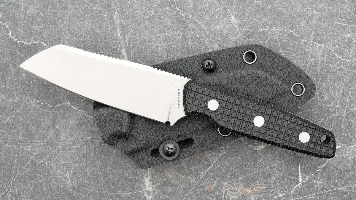 Vosteed Mink Sheepsfoot Fixed Blade, Black Micarta Handle D0103 ...