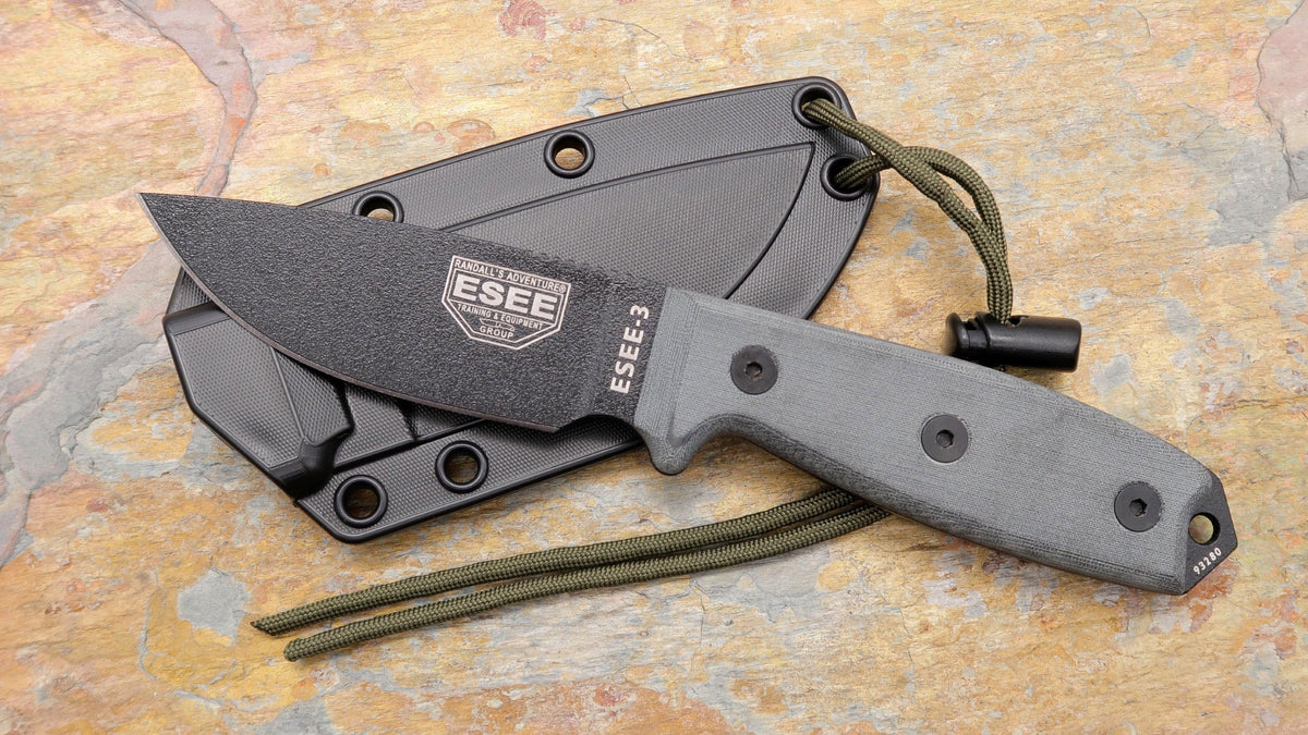 ESEE 3, Micarta Handle ESEE-3P-B – Edgeworks Knife & Supply Co