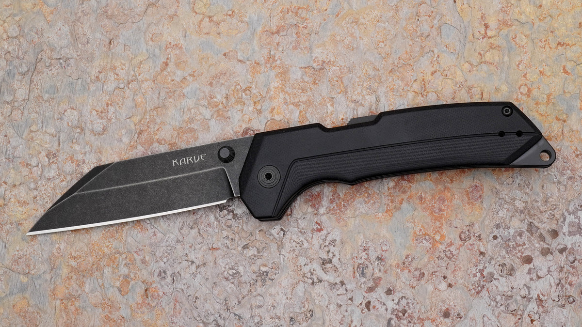 Karve ATLAS Lock, Black G-10 Handle FL38VK – Edgeworks Knife & Supply Co