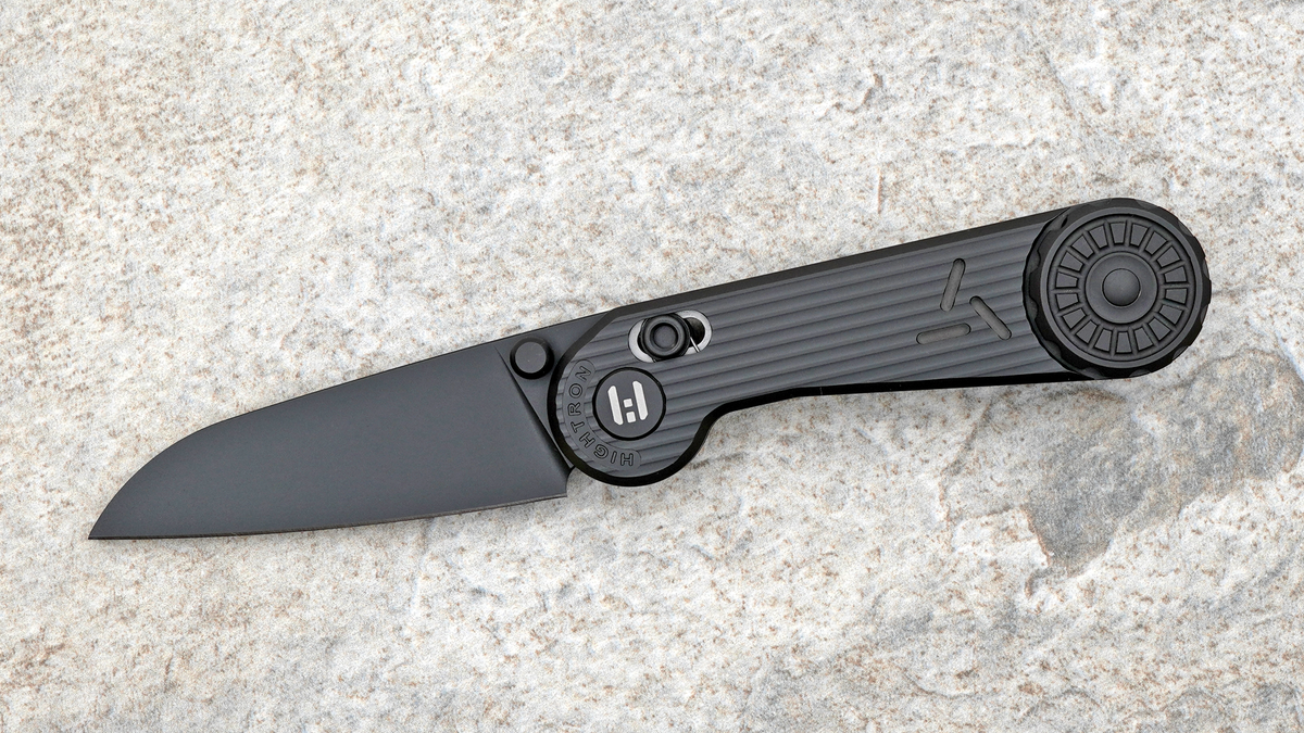 Hightron Edgeplay Crossbar Lock Folder, Black Titanium Handle with Fid ...