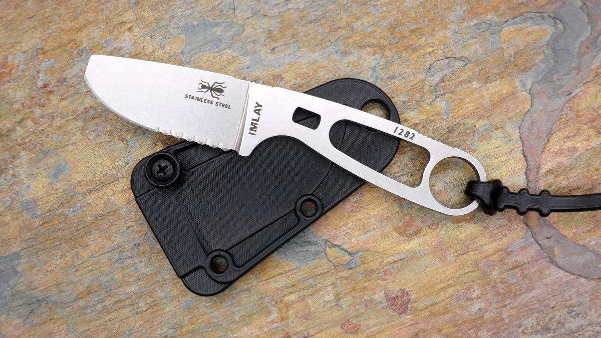 ESEE Imlay Rescue Knife with Black Sheath and Retention Strap ...