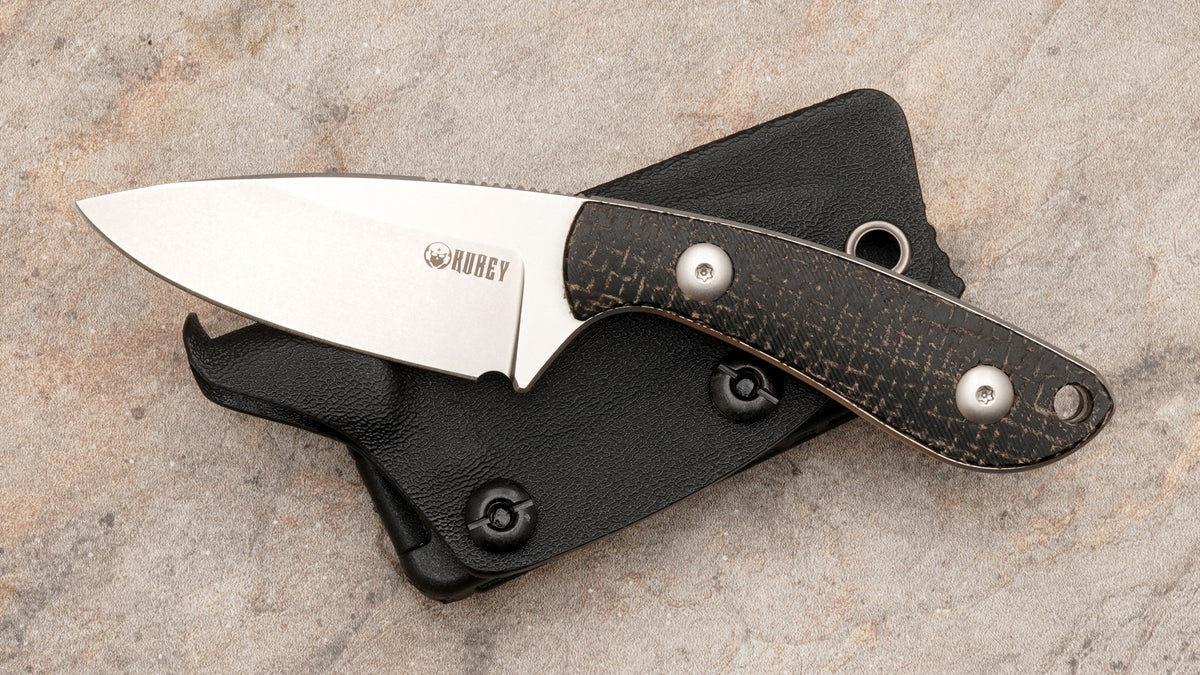 Bloom Fixed Blade, Black Micarta Handle KU411A – Edgeworks Knife ...