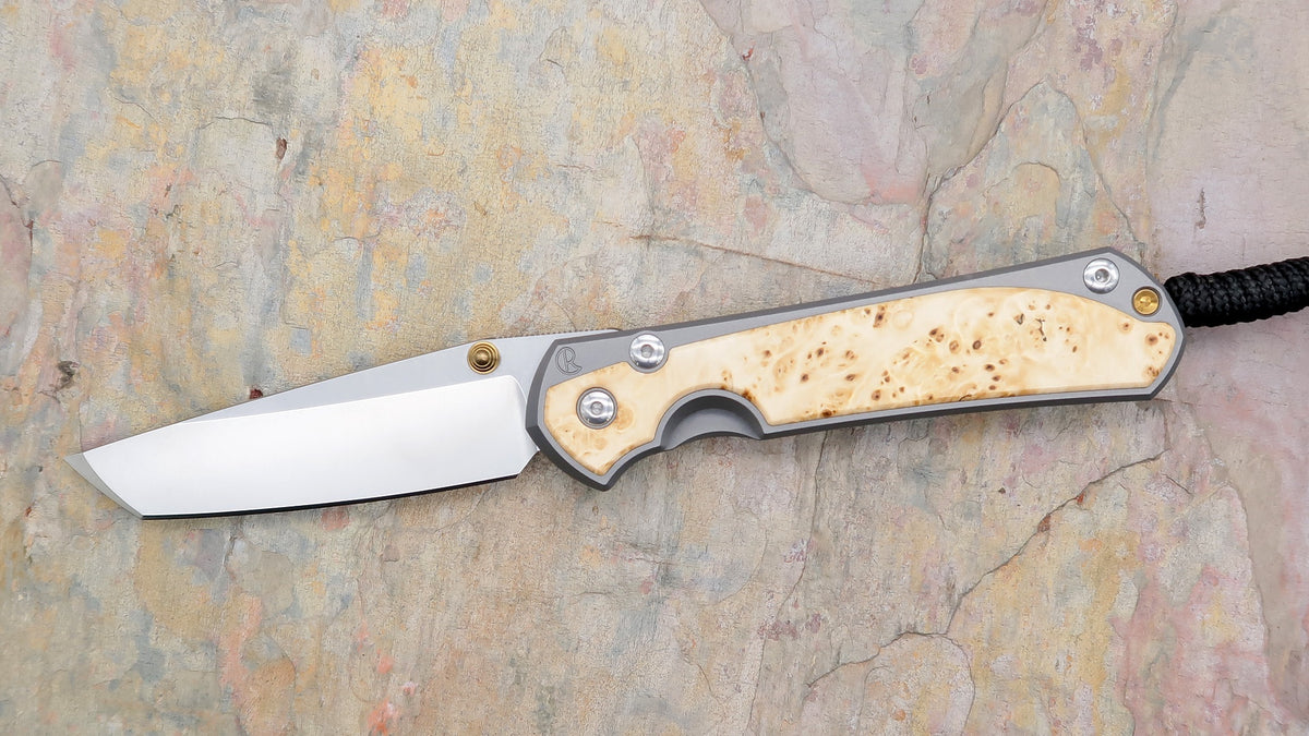 Large Tanto Sebenza, Box Elder Burl #1 – Edgeworks Knife & Supply Co