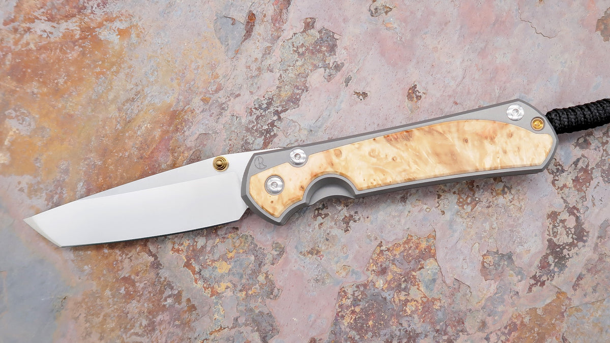Large Tanto Sebenza, Box Elder Burl #2 – Edgeworks Knife & Supply Co
