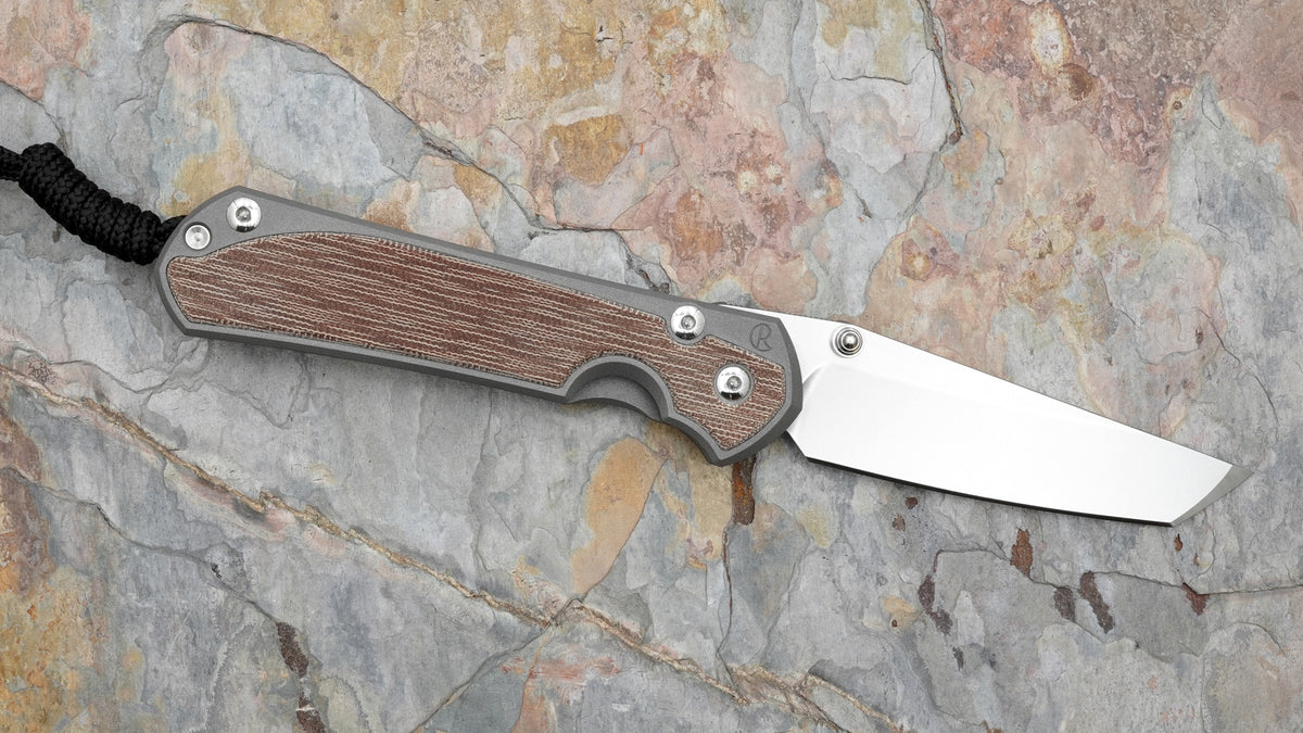 Large Sebenza 31 Left Hand, Tanto with Natural Micarta Inlay ...