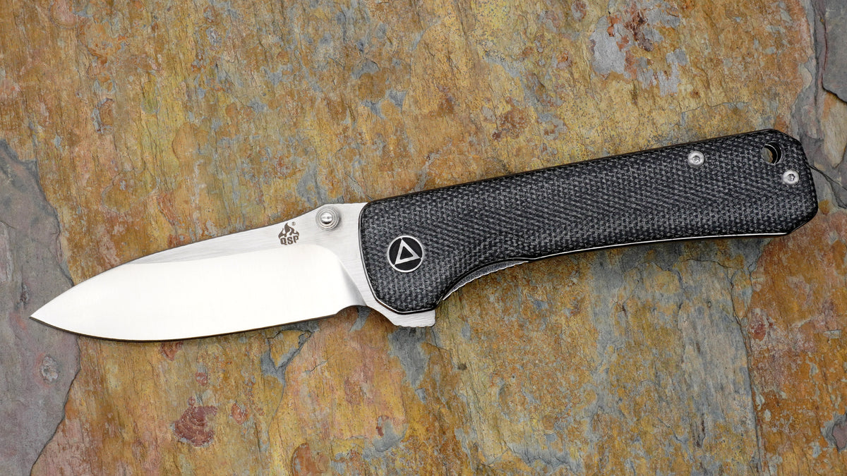 QSP Hawk Flipper, Black Micarta Handle QS131-J – Edgeworks Knife ...