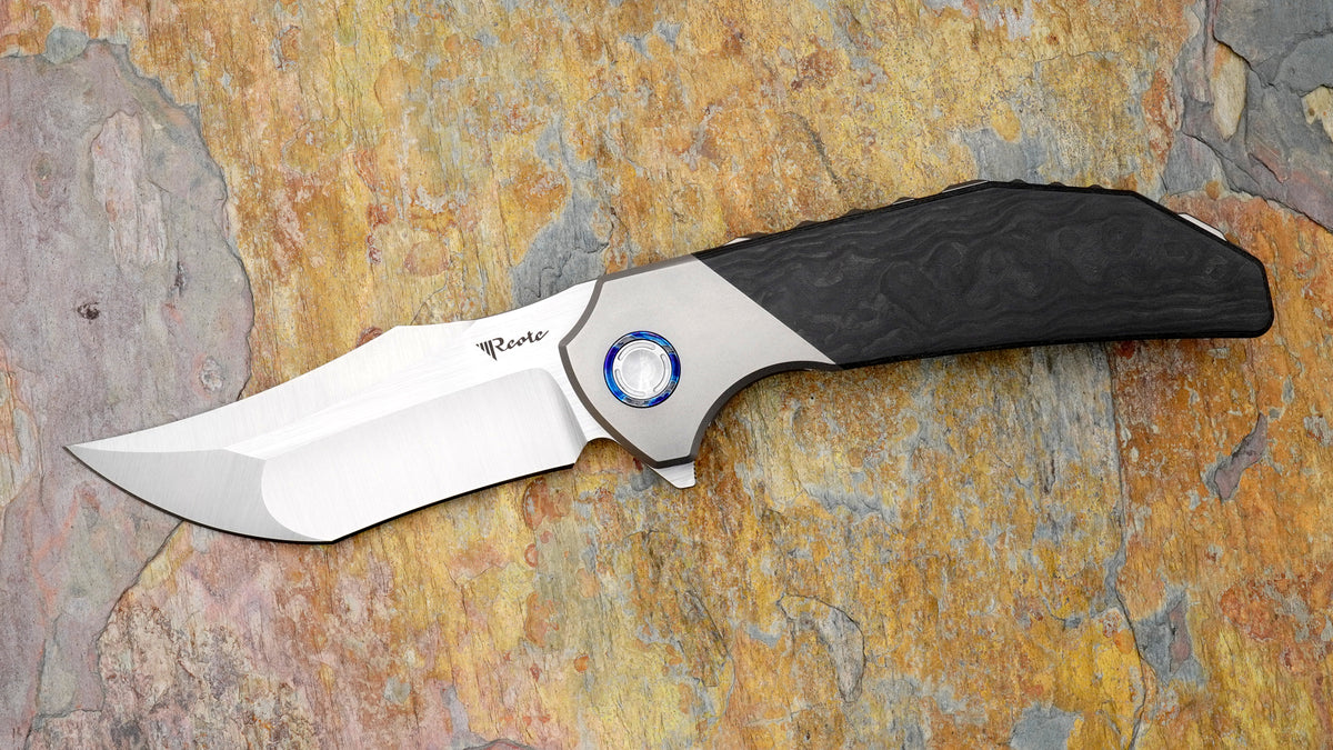 Reate Tiger Flipper, Black Camo Fat Carbon REA143 – Edgeworks Knife ...