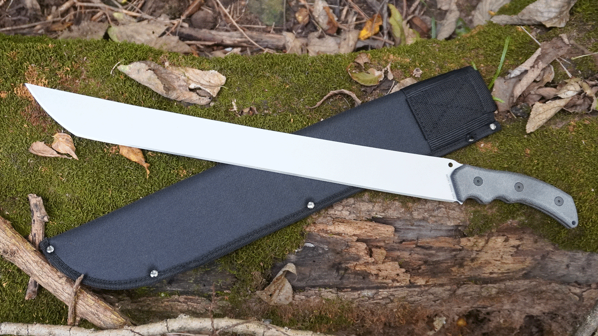 The Way Machete, Stonewash Blade and Black Micarta – Edgeworks Knife ...