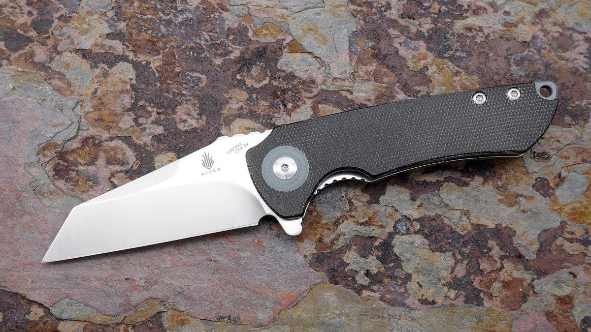 Kizer Mini Critical Flipper, Black Micarta Handle V3508A2 – Edgeworks ...