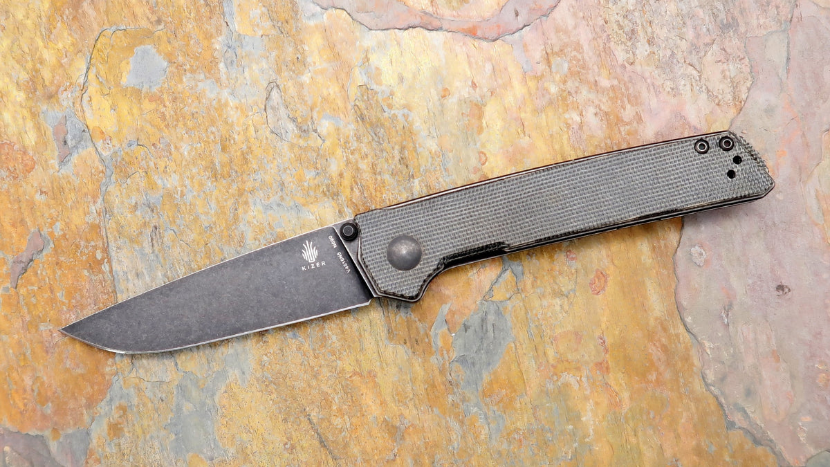Kizer Domin Drop Point, Black Micarta V4516N5 – Edgeworks Knife & Supply Co