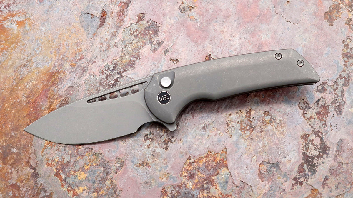 WE Mini Malice Button Lock, Stonewash Titanium WE054BL-2 – Edgeworks ...