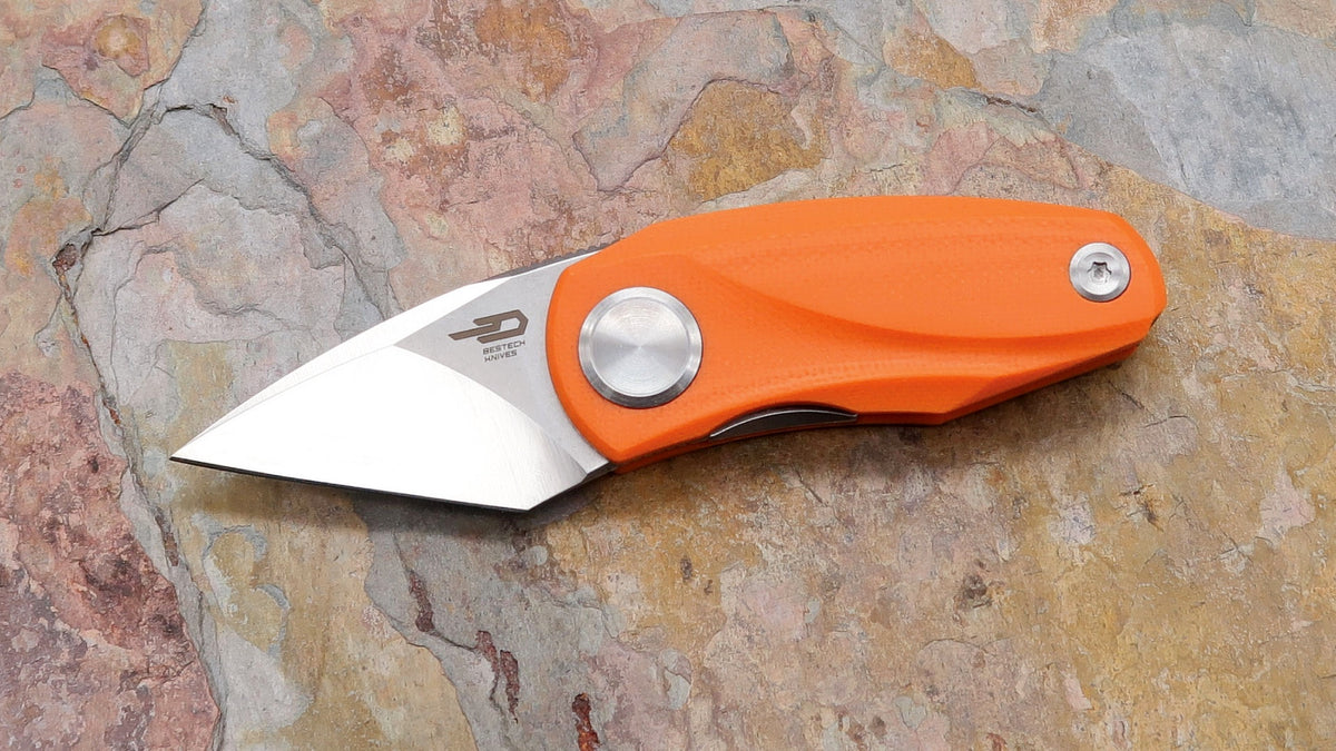 Tulip Front Flipper, Orange G-10 Handle BG38C – Edgeworks Knife & Supply Co